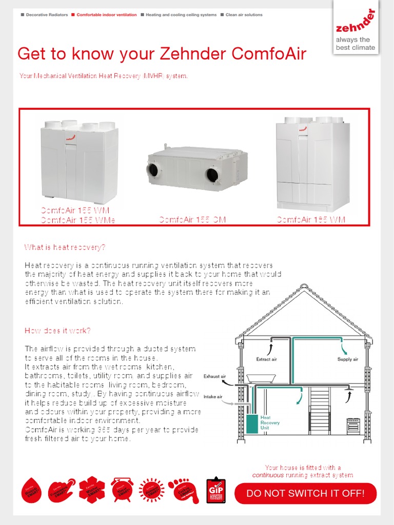 Zehnder - CSY - ComfoAir MVHR Information Guide - OBR - UK - en | PDF | Ventilation ...