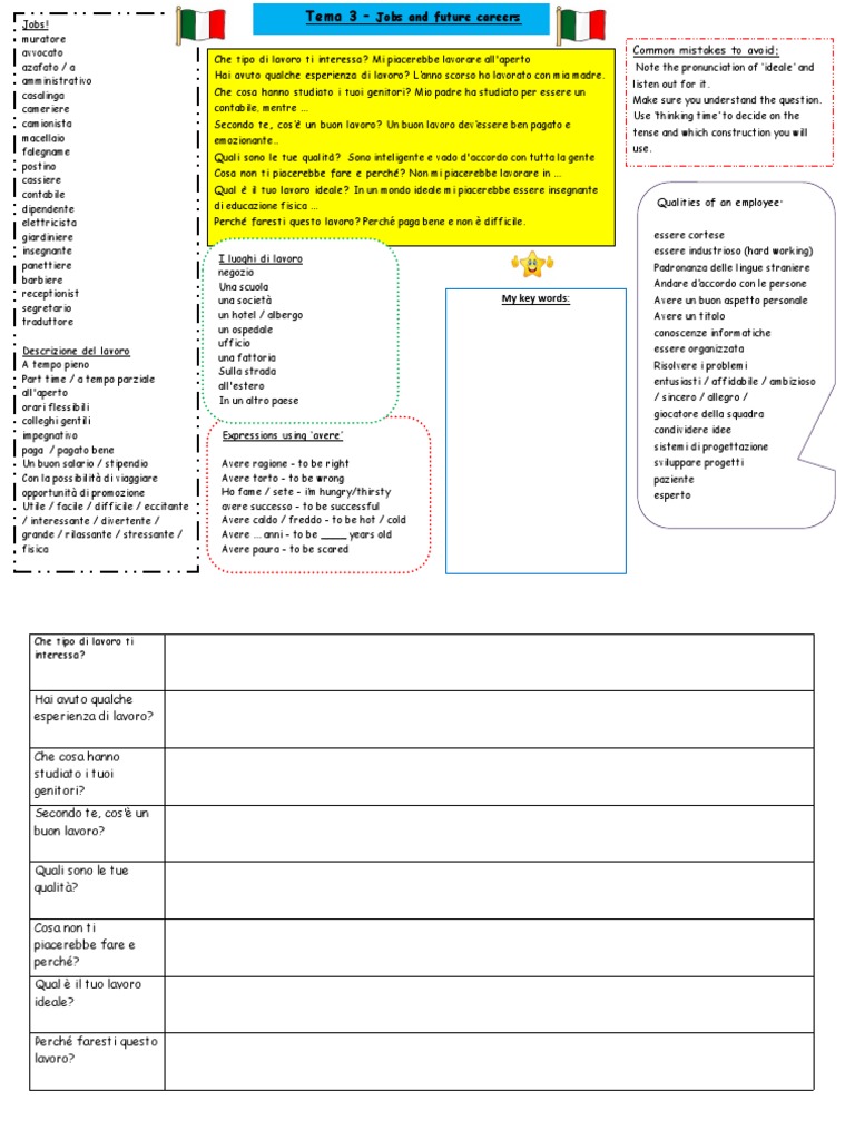 Jobs-And-Careers in Italian | PDF