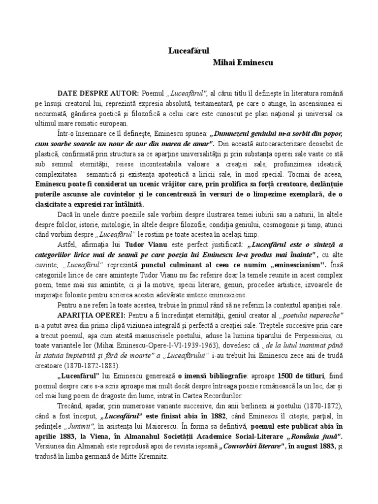 Luceafarul | PDF