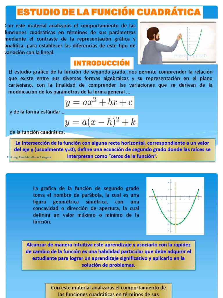 Función cuadrática | PDF | Ecuación cuadrática | Ecuaciones