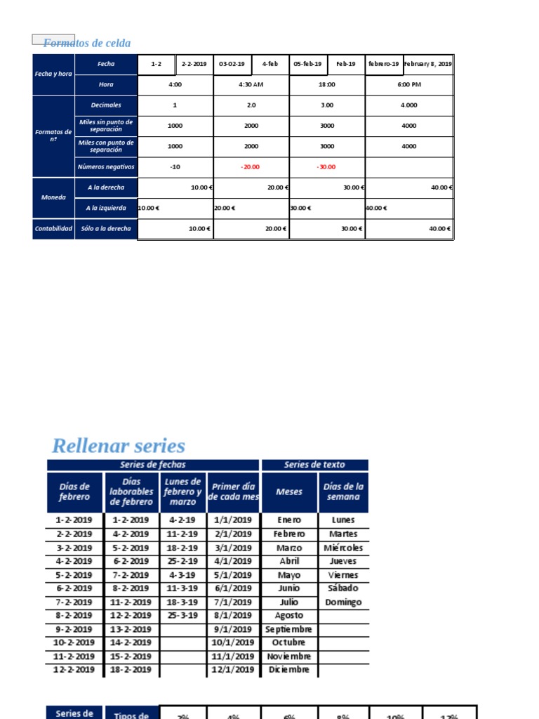 Ejercicio 2 - Formato, relleno de series II en excel | PDF