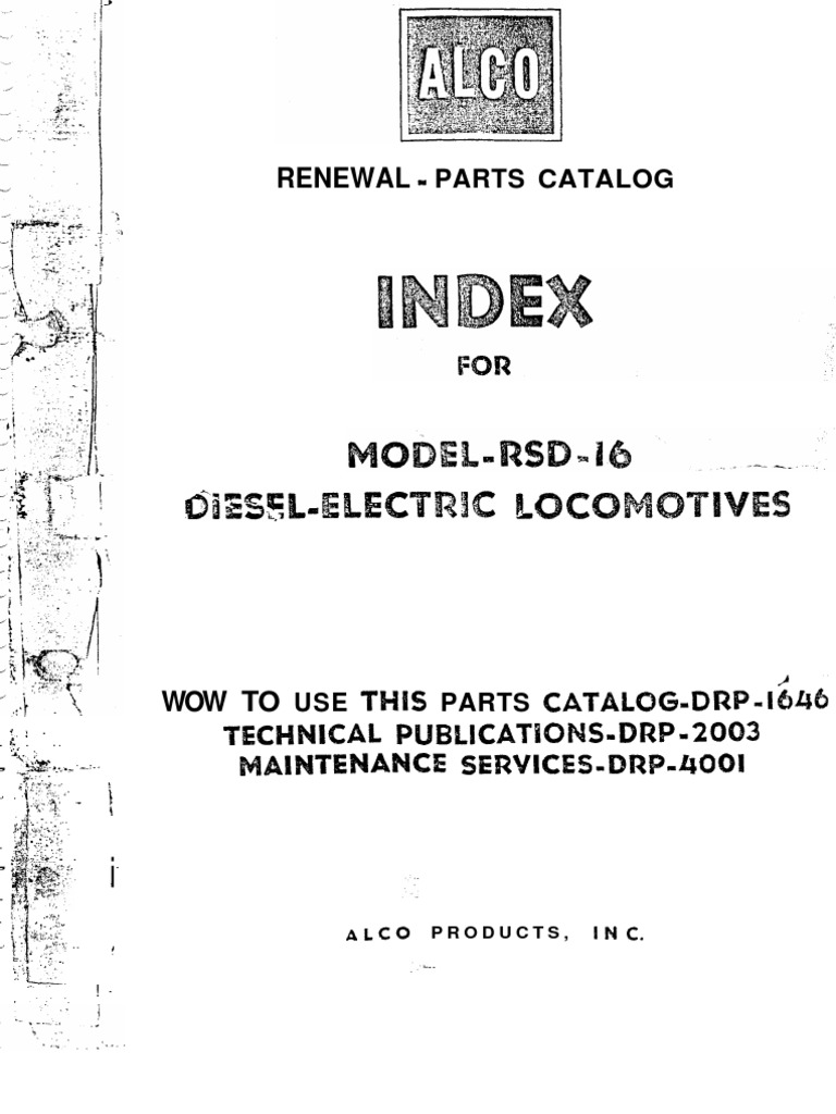 Catalogo General Alco RSD 16 | PDF | Engines | Applied And ...