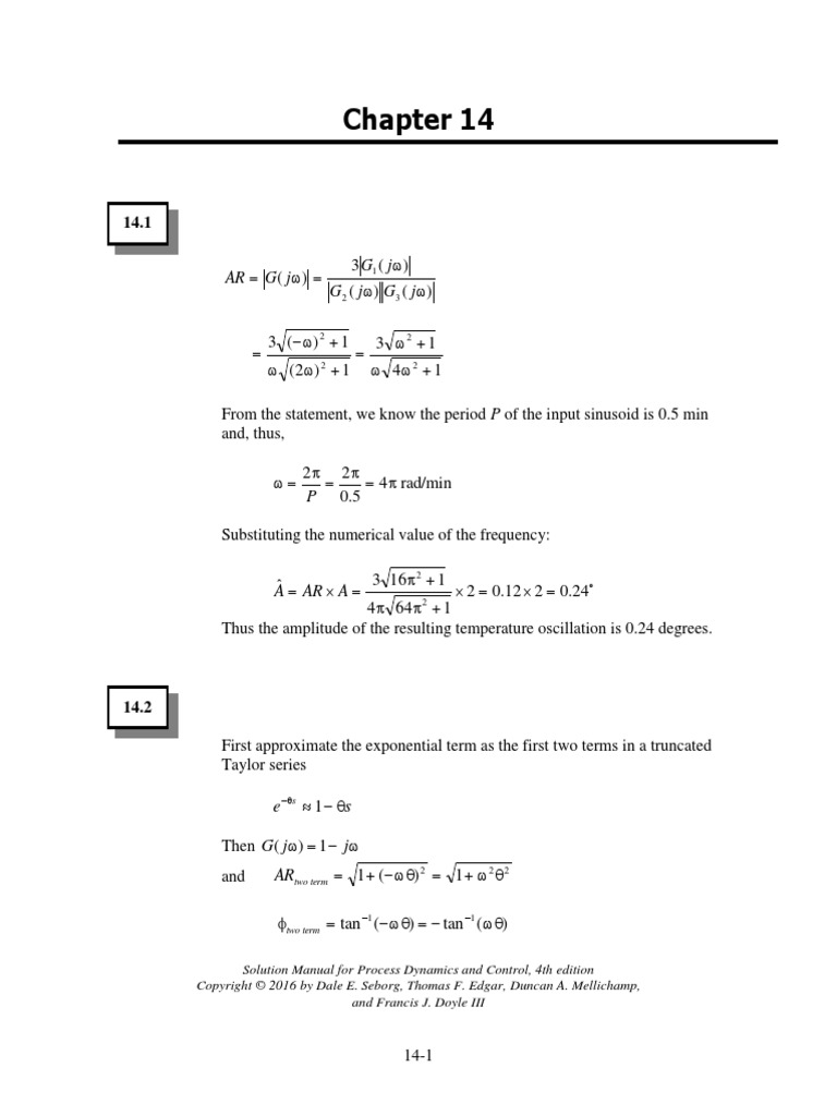 Chapter 14 Seborg | PDF | Telecommunications Engineering | Electronics