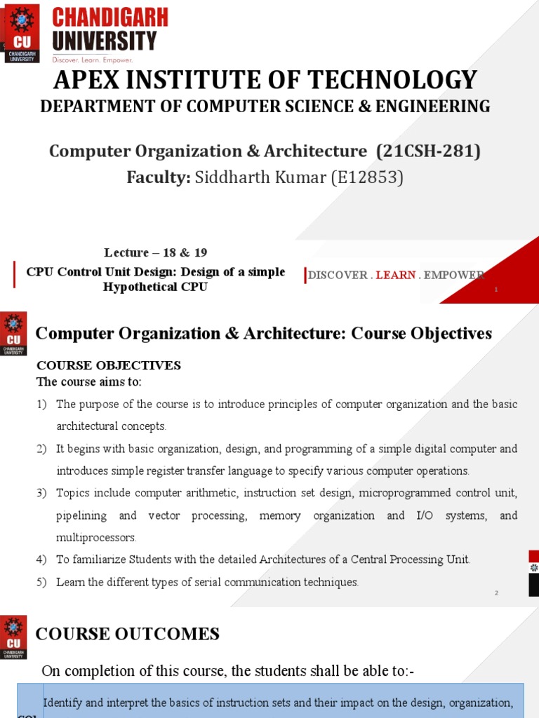 COA Lecture 18 19 | PDF | Central Processing Unit | Input/Output