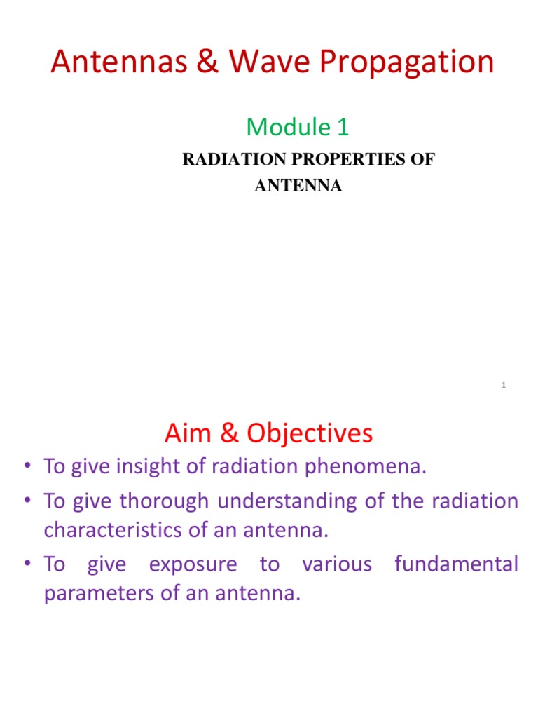 Antennas & Wave Propagation: Radiation Properties of Antenna | Download Free PDF | Antenna ...