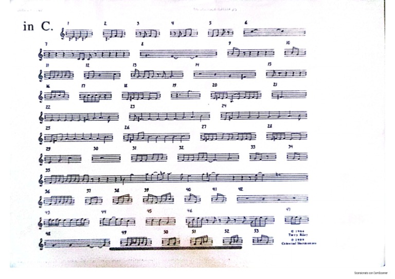 In C Terry Riley | PDF