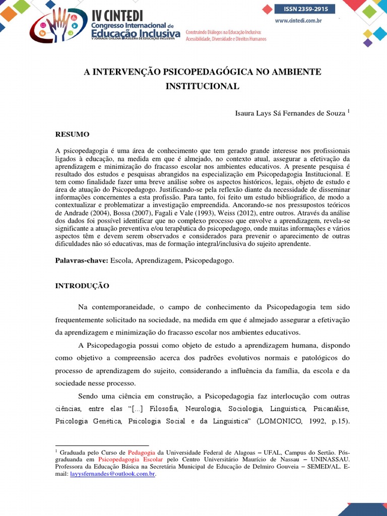 Modelo para Elaboração e Formatação de Artigos Científicos | PDF ...