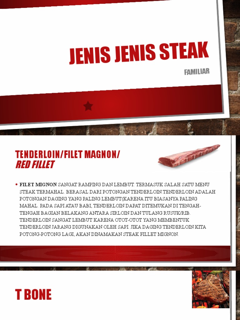 Jenis-Jenis Steak Populer dan Karakteristiknya | PDF | Griya & Taman ...