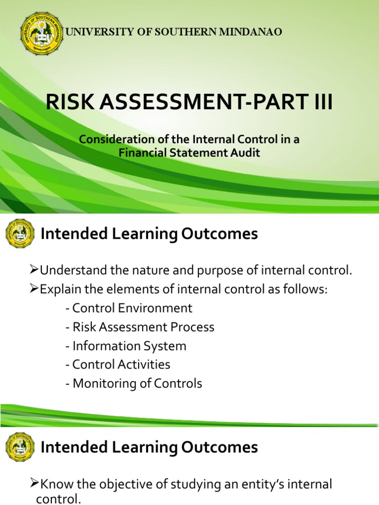 Risk Assessment Part III | PDF | Internal Control | Financial Audit