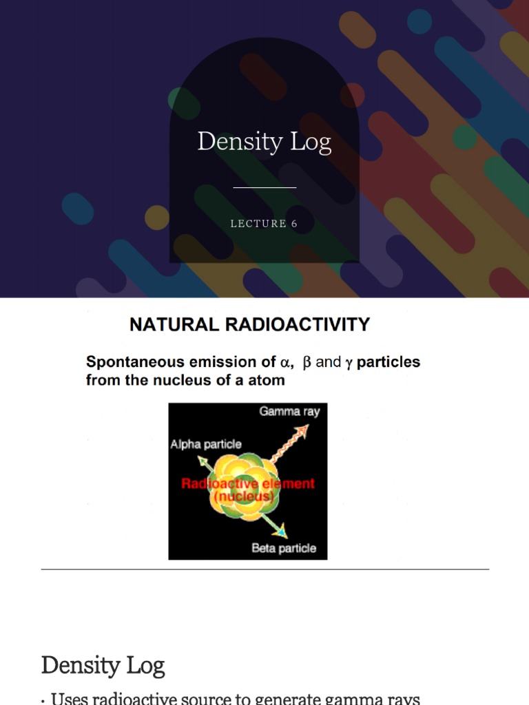 Lecture 6. Density Log | PDF | Gamma Ray | Electron