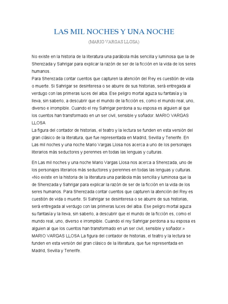 Las Mil Noches y Una Noche | PDF