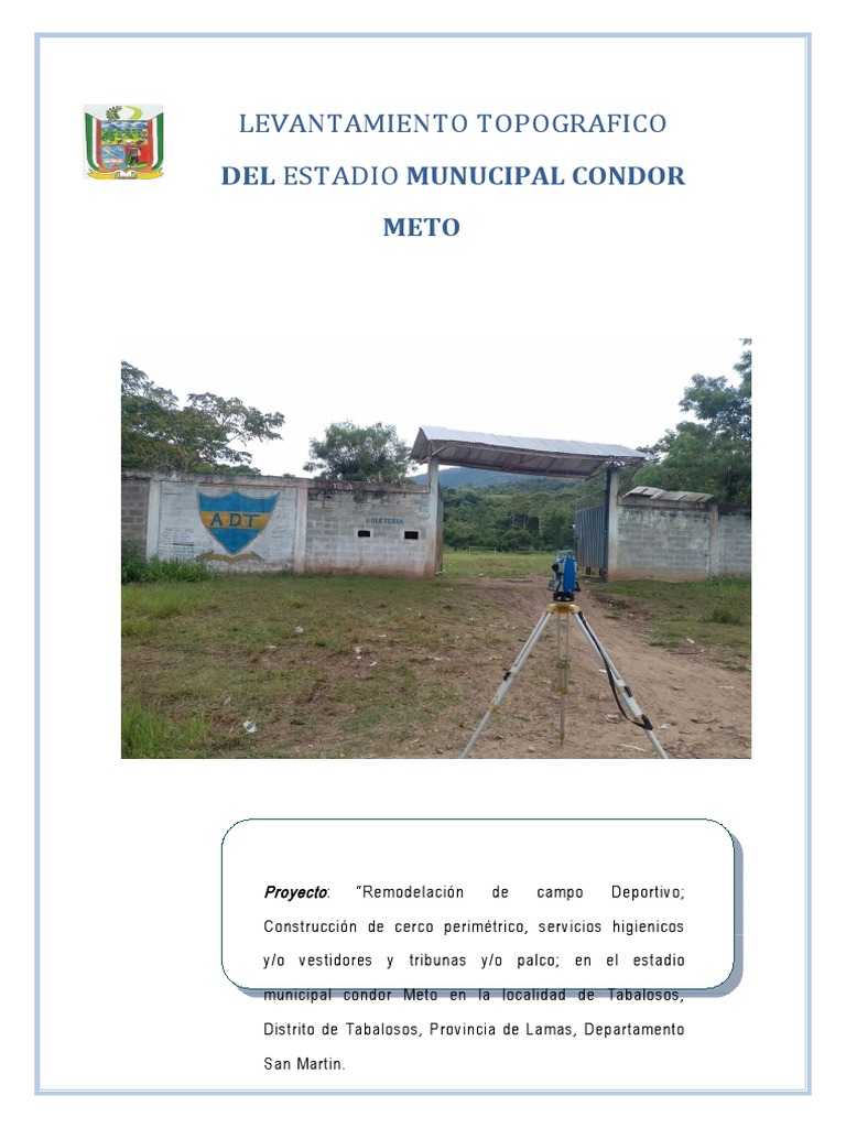 Informe de Estadio | PDF | Topografía | Sistema de Posicionamiento Global