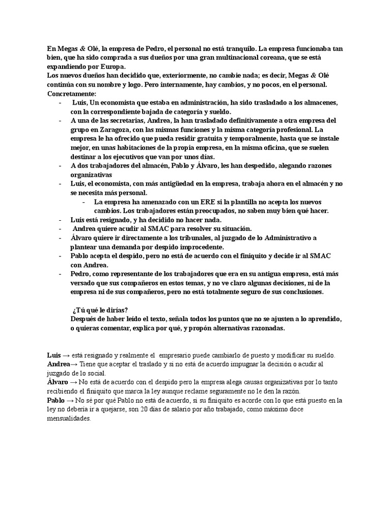 Caso Práctico FOL Tema 9 | PDF