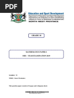 Grade 10 November 2024 p2 Memo | PDF | Mathematics | Elementary Mathematics