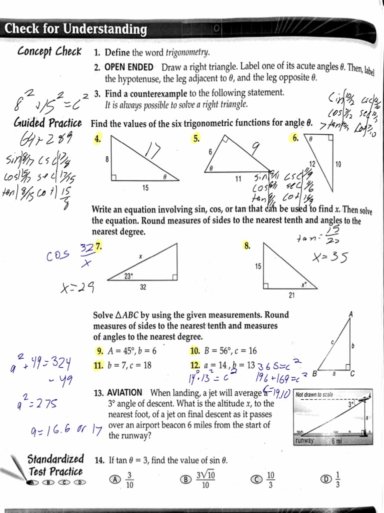 6.2 p1 Worksheet | PDF | Trigonometry | Elementary Geometry