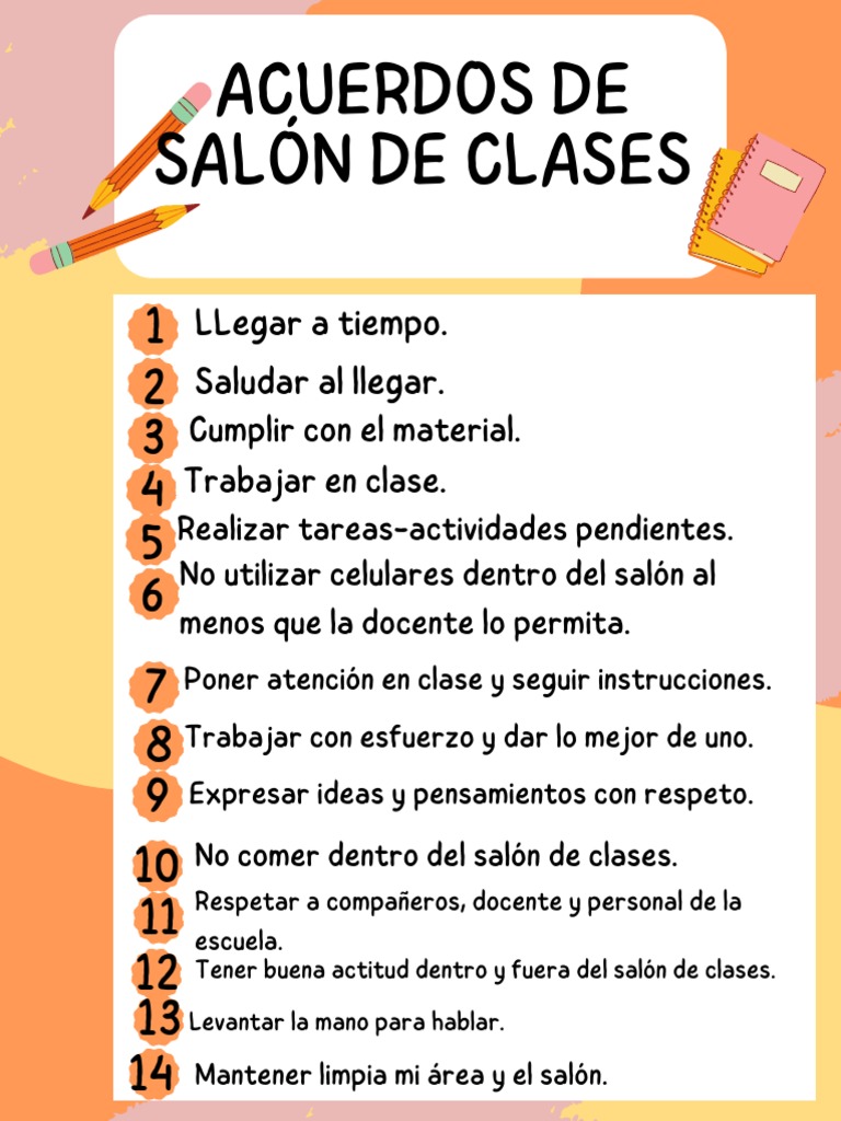 10 reglas para el salón de clases | PDF
