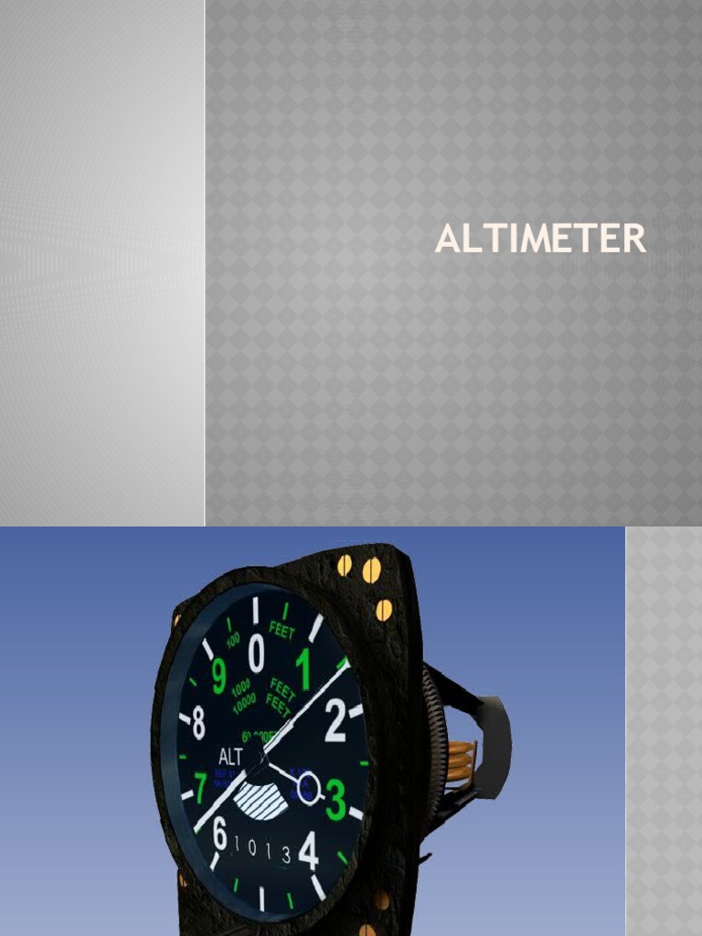 4 - Altimeter | PDF | Altimeter | Altitude