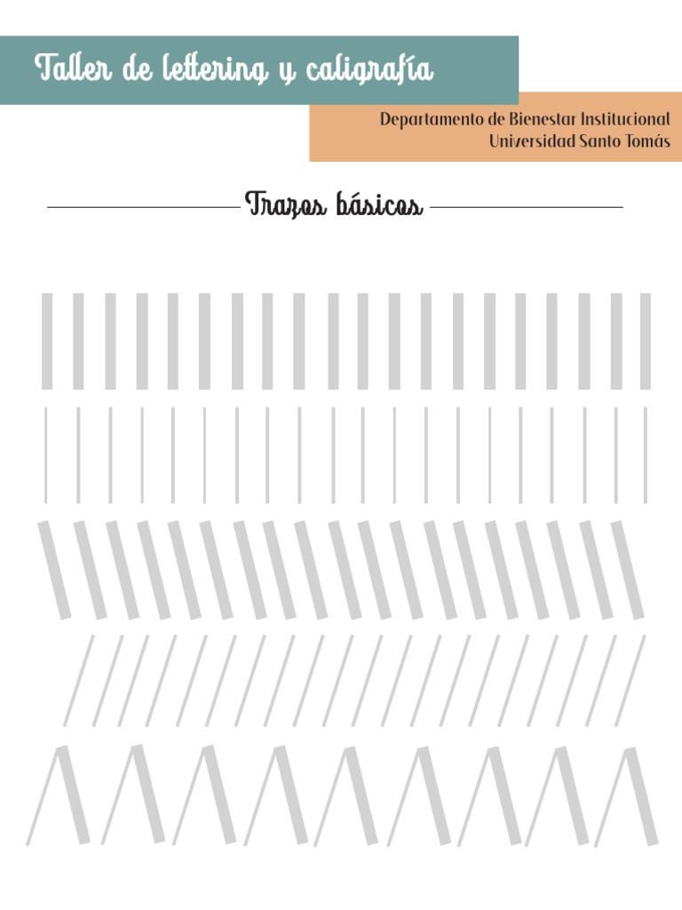 Taller de Lettering y Caligrafía: Trazos Básicos | PDF