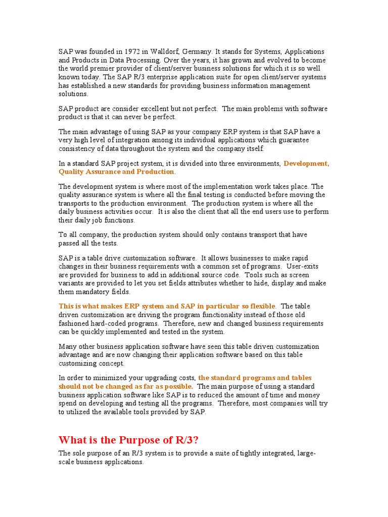 SAP History | PDF | Computing | Information Technology Management