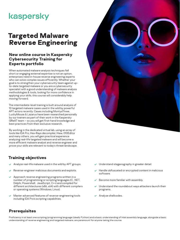 Kaspersky Cybersecurity Training Leaflet Online Targeted Malware ...