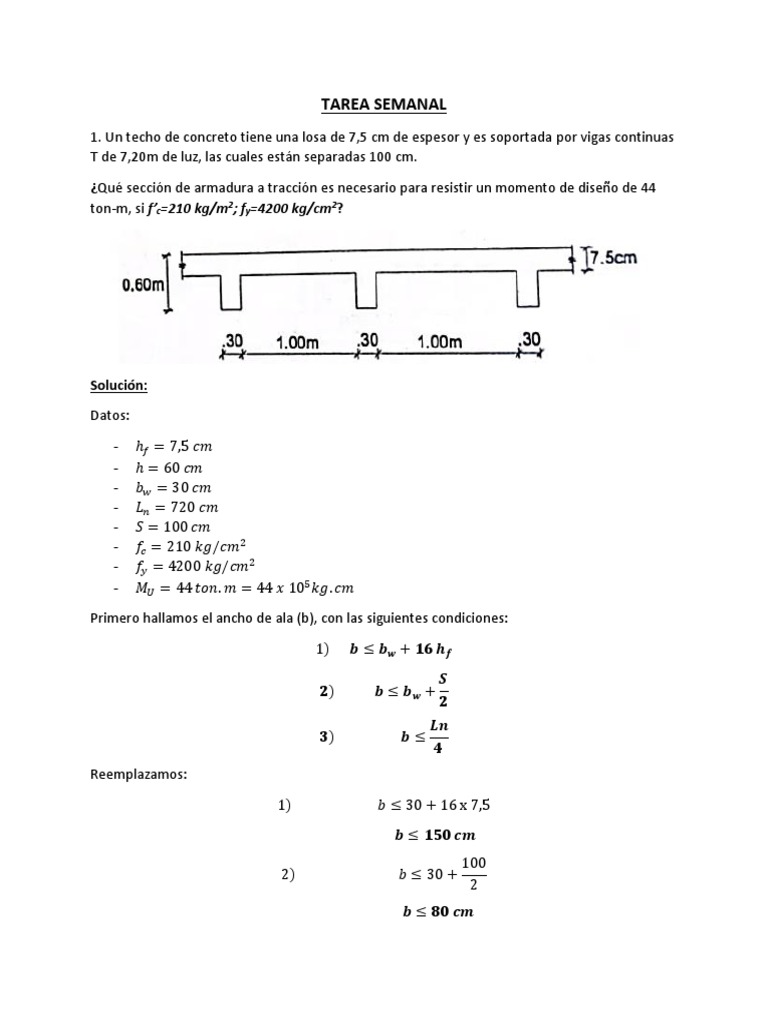DISEÑO DE VIGA T | PDF