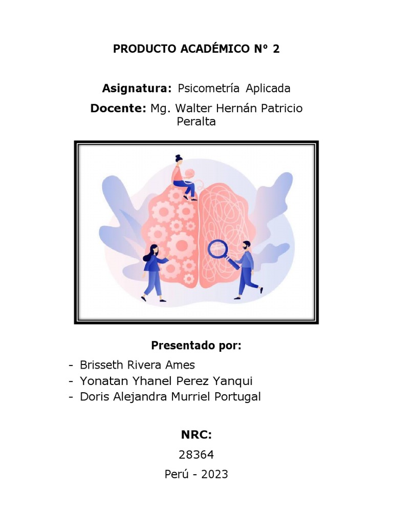 Producto Academico 2 Psicometría Nuevo | PDF