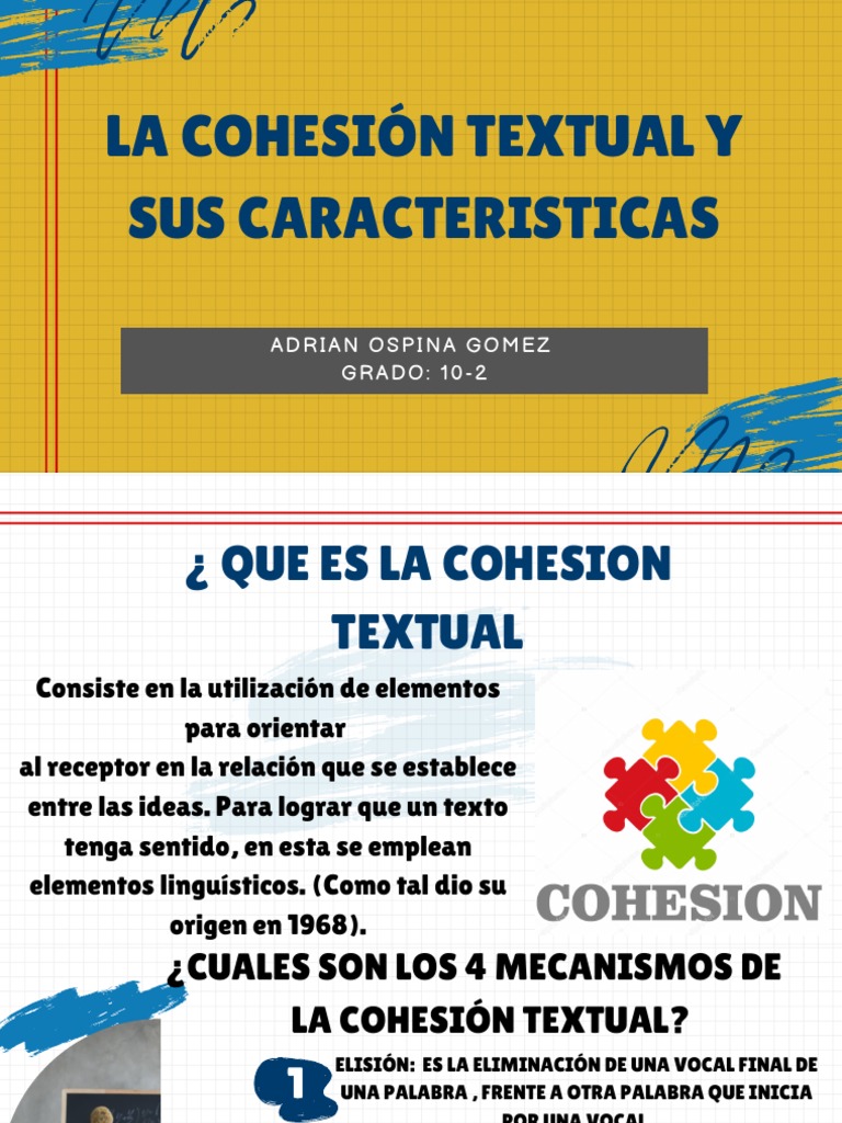 Cohesion Textual y Sus Caracteristicas | PDF