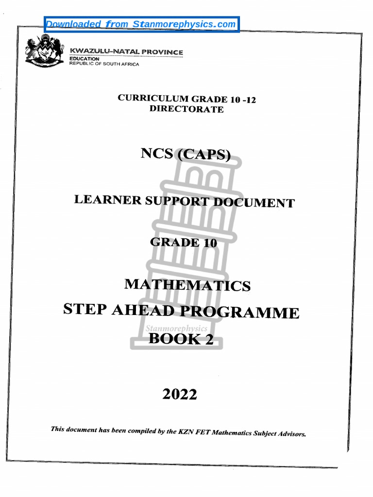 Step Ahead Maths Grade 10 Learner Support 2022 Book 2 | PDF
