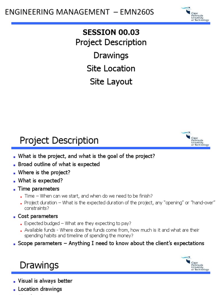 Project Description Drawings Site Location Site Layout | PDF