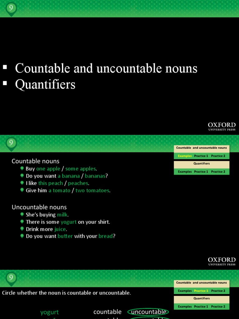 Grammar Countable Vs Uncountable | PDF | Noun | Linguistic Typology