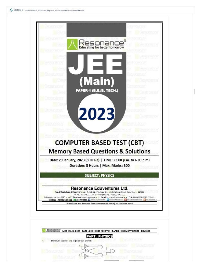 Resonance test | PDF