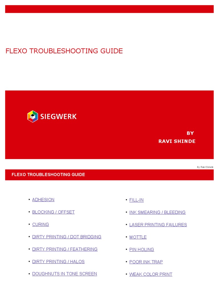 01 Flexo Troubleshooting Guide Pdf