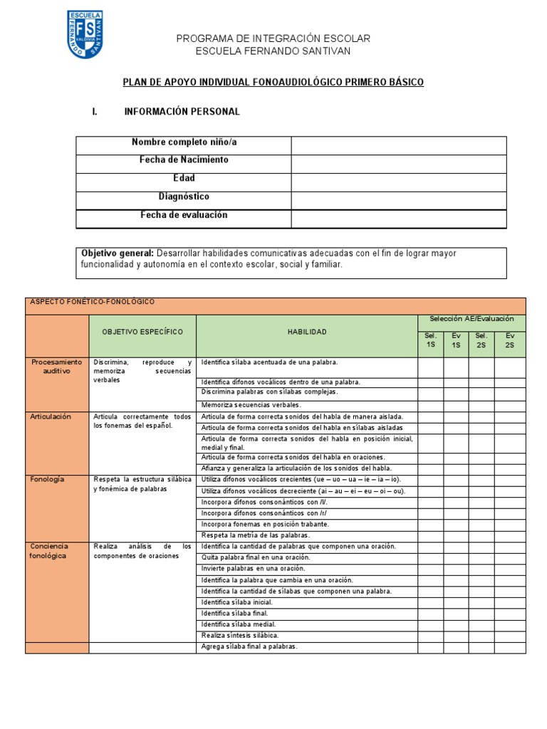 Formato Pai 2°básico | PDF | Palabra | Oración (Lingüística)