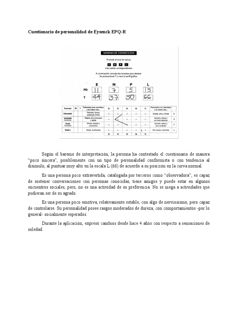 Corrección de Tests Psicológicos | PDF | Metafísica de la mente ...