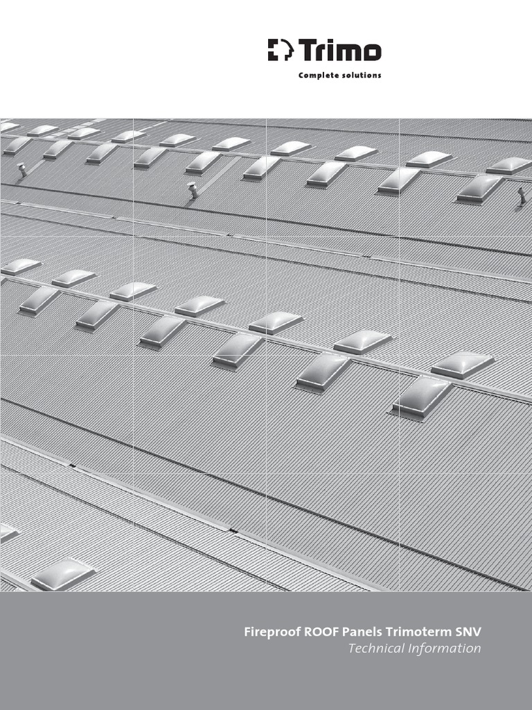 Fireproof ROOF Panels Technical Information | PDF | Building Insulation ...