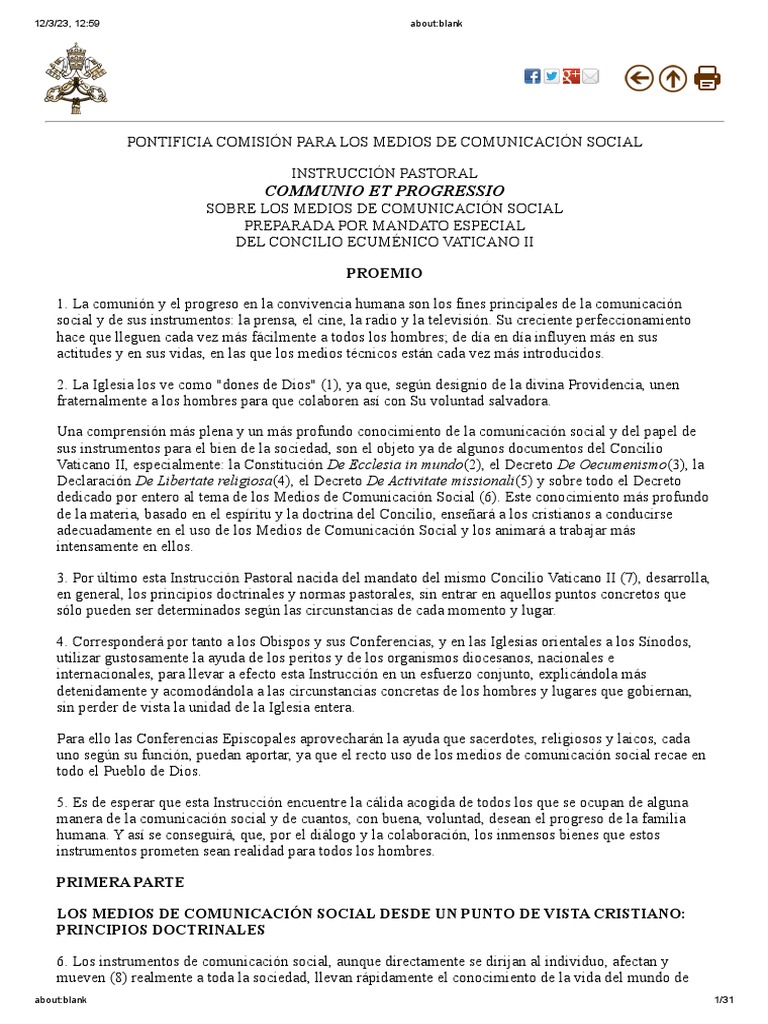 COMMUNIO ET PROGRESSIO 1972 1parte | PDF | Cristo (título) | Verdad