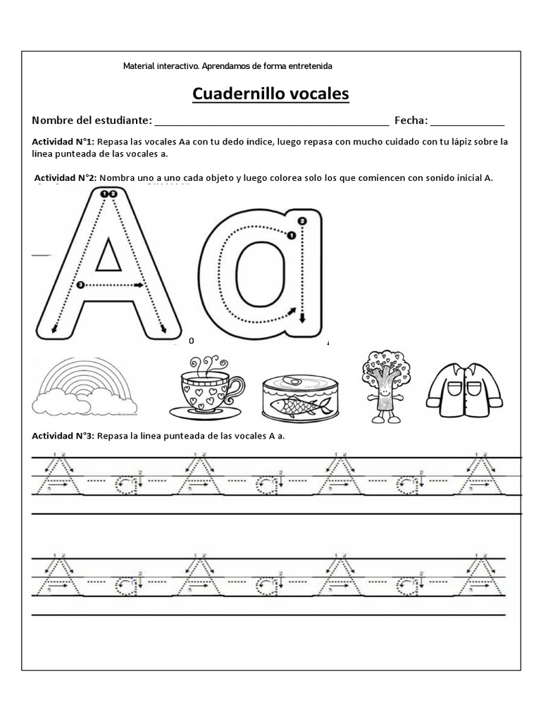 Cuadernillo Vocales Pdf