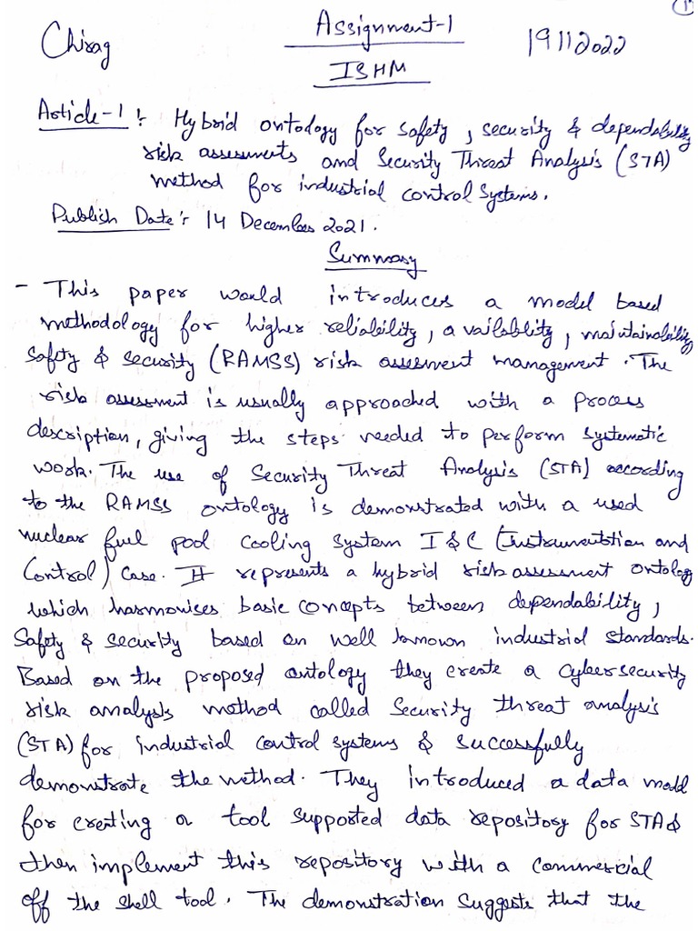 Chirag - Assignment-1 ISHM | PDF