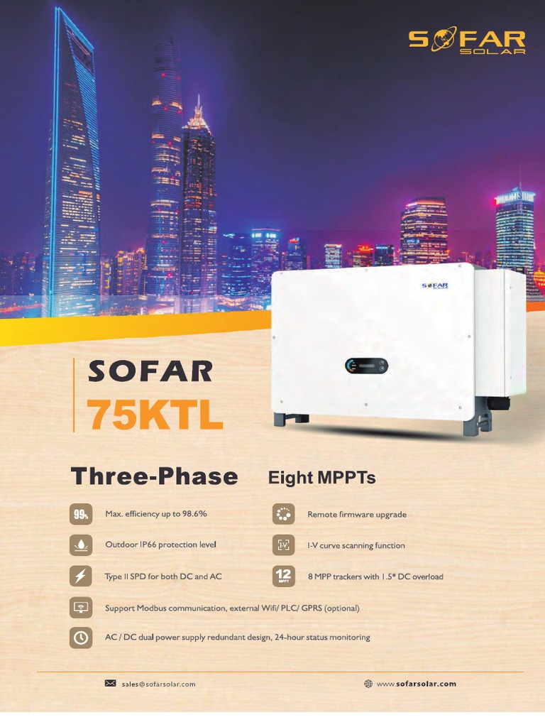 DATASHEET-SOFAR-75KTL | PDF