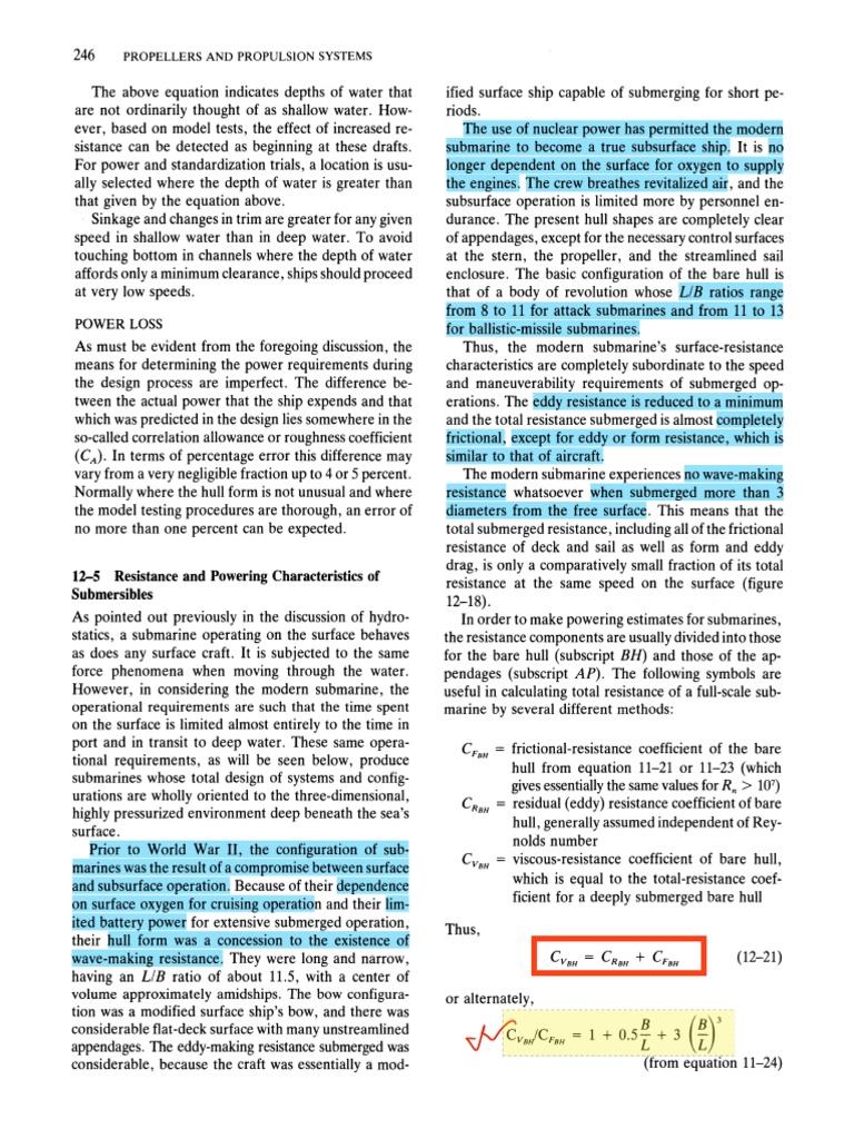 Resistance and Powering Characteristics of Submersibles | PDF ...