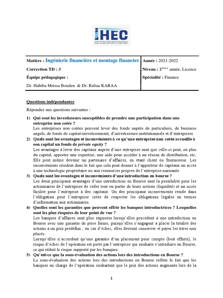 Correction TD3 | PDF