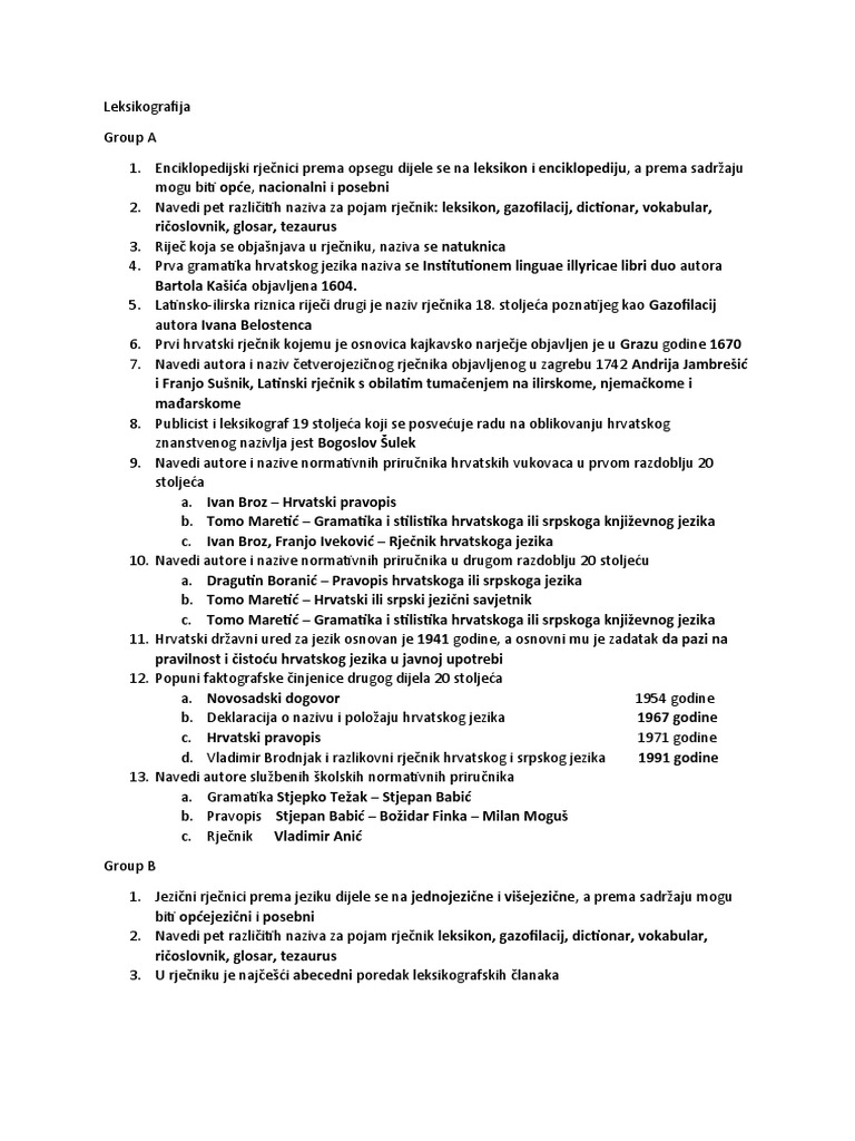 Leksikografija | PDF