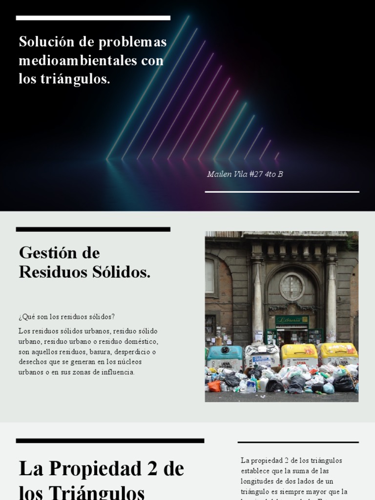 Solución de Problemas Medioambientales Con Los Triángulos | PDF ...