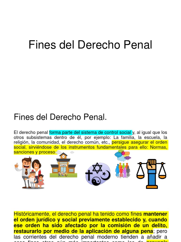 Fines Del Derecho Penal | PDF | Derecho penal | Castigos