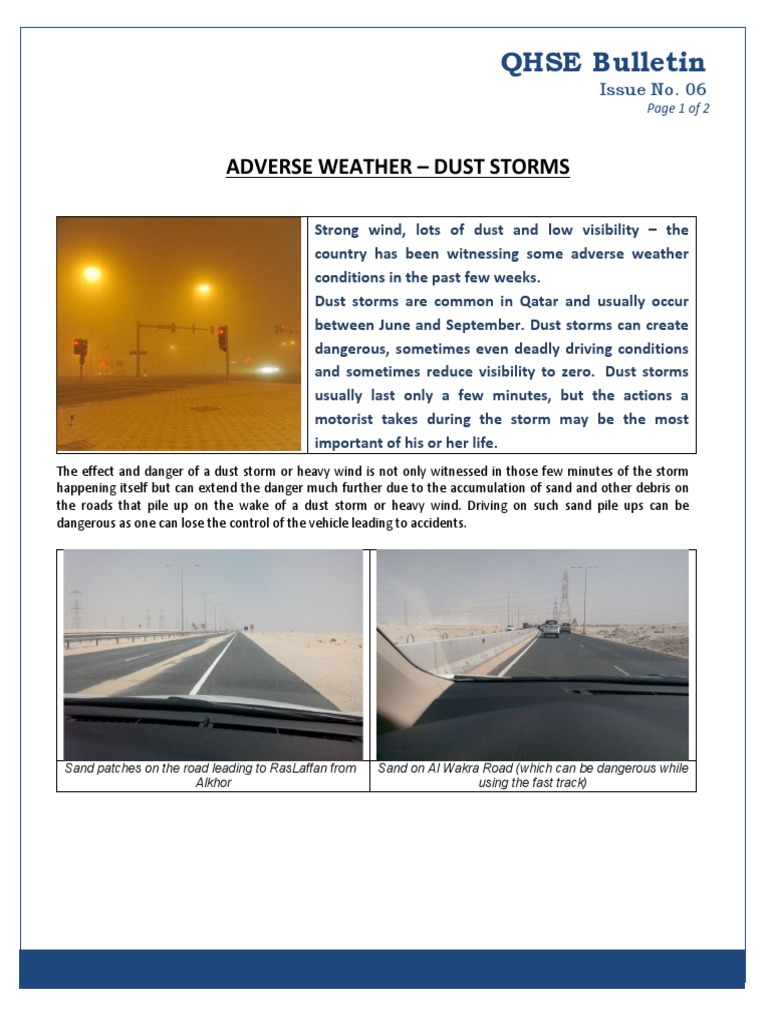 Adverse Weather - Dust Storms | PDF | Road | Wound
