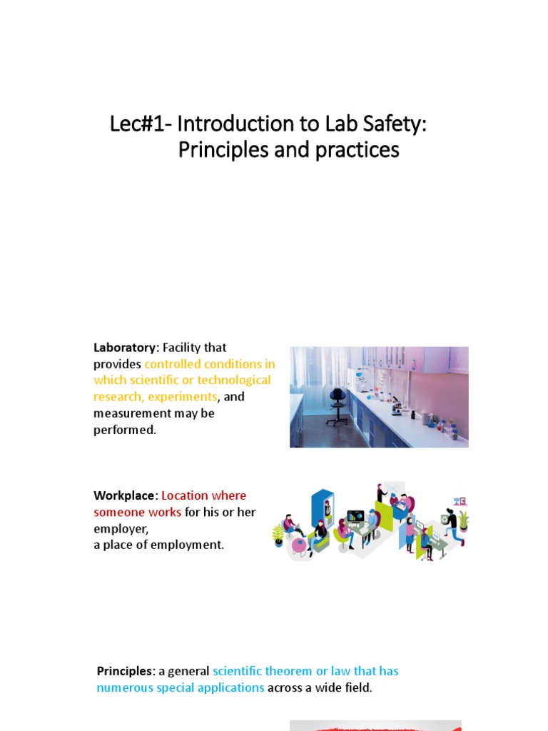 Lecture#1 Introduction To Lab Safety | PDF | Laboratories | Hazards