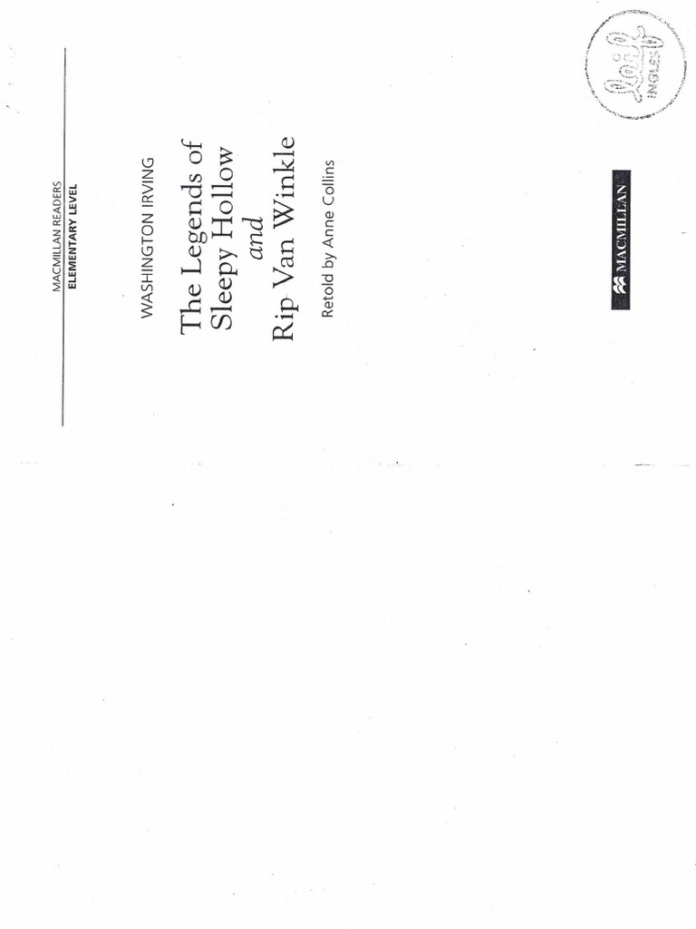 CUENTO 1 - The Legend of Sleepy Hollow and Rip Van Winkle | PDF