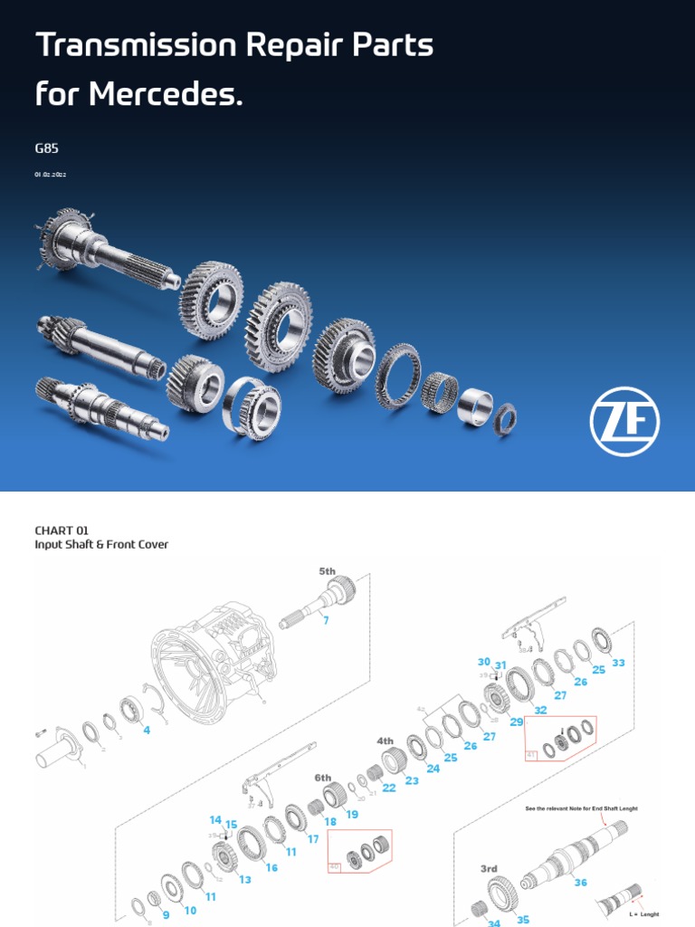 Mercedes Transmission Parts Guide | PDF | Manual Transmission | Vehicles