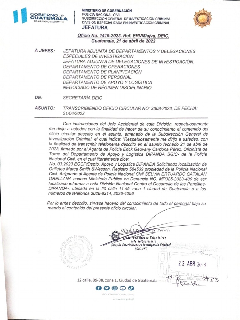 oficio Circular | PDF