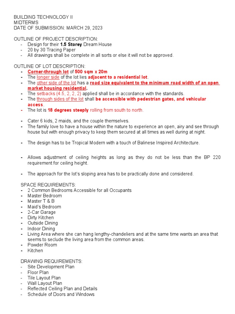 Building Technology Ii | PDF | Door | Roof